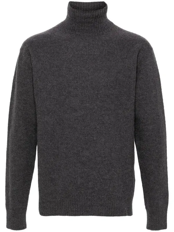 JIL SANDER High-neck Wool Sweater - Grey