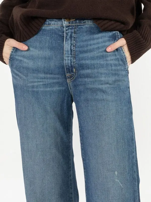 NILI LOTAN Anna Mid-rise Wide-leg Jeans - Blue