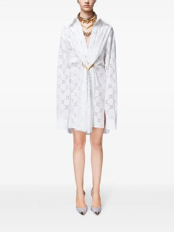 AREA Broderie Anglaise Shirt Dress