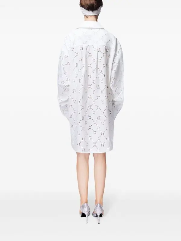 AREA Broderie Anglaise Shirt Dress