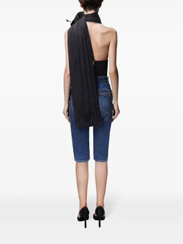AREA Flower Corsage Halter Top