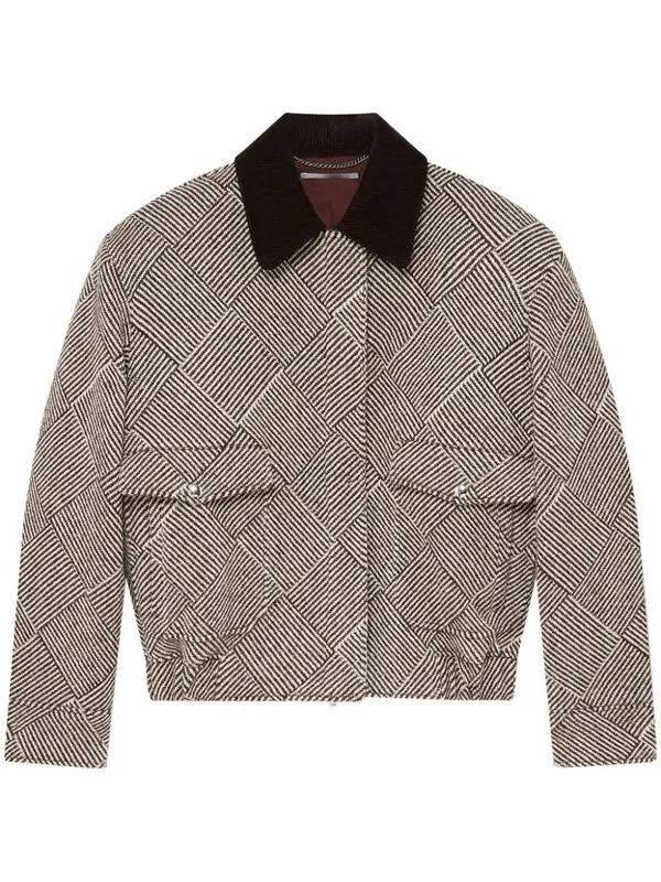 Stella McCartney Corduroy-collar Tweed Jacket