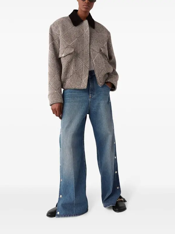 Stella McCartney Corduroy-collar Tweed Jacket