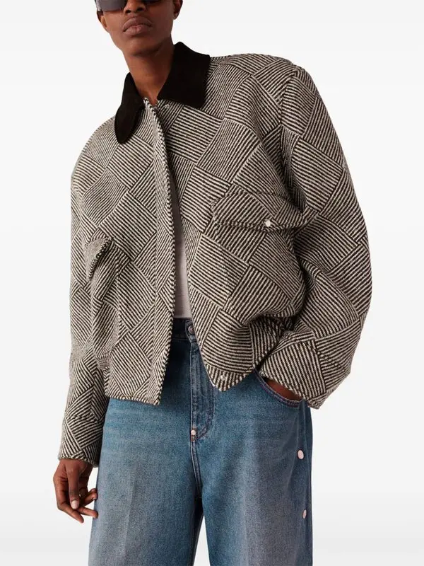 Stella McCartney Corduroy-collar Tweed Jacket