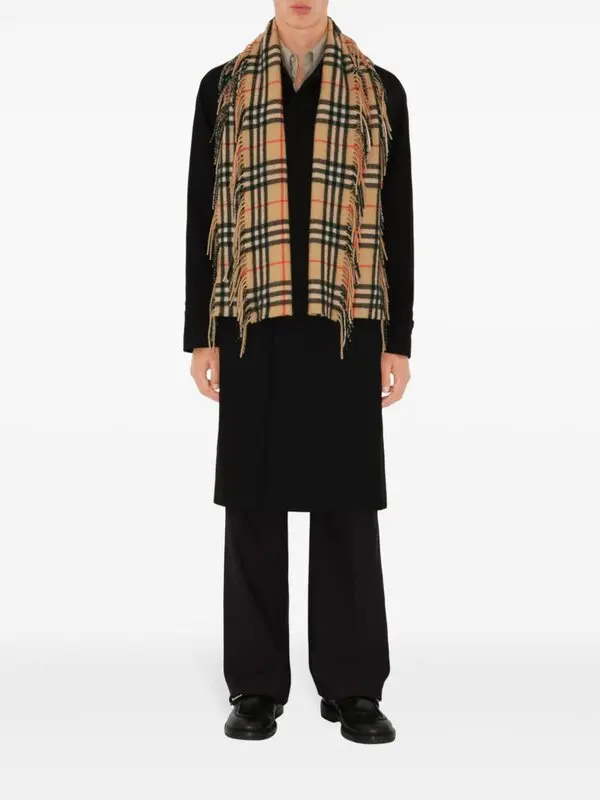 Burberry Check Cashmere Happy Scarf - Neutrals