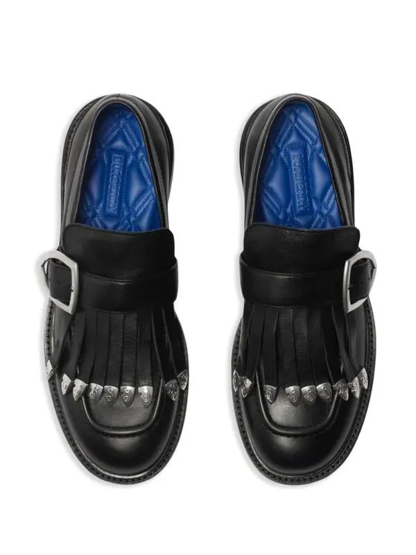 Burberry Leather Cobble Loafers