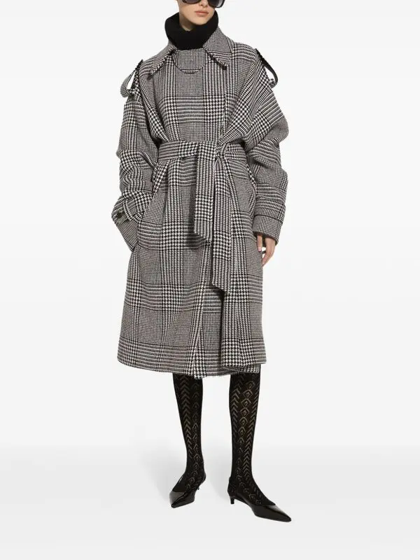 Dolce & Gabbana Check-pattern Coat - Grey