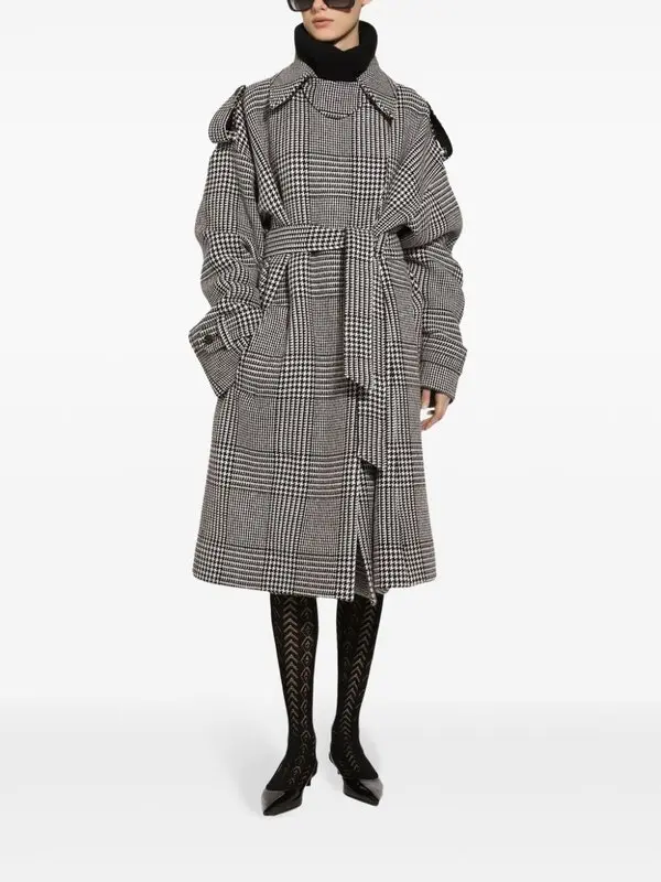 Dolce & Gabbana Check-pattern Coat - Grey