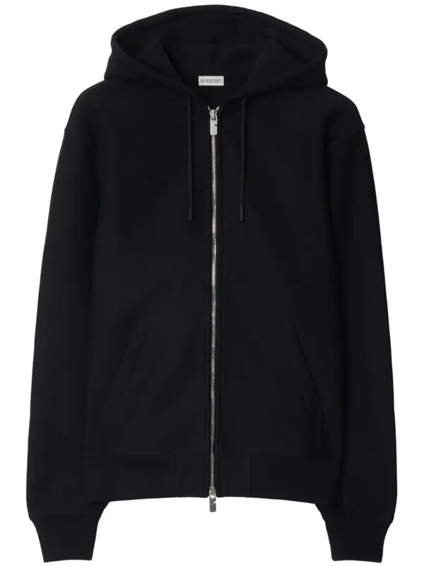 Burberry Logo Zip Hoodie - Grey