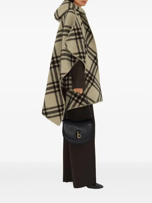 Burberry Reversible Checkered Wool Cape