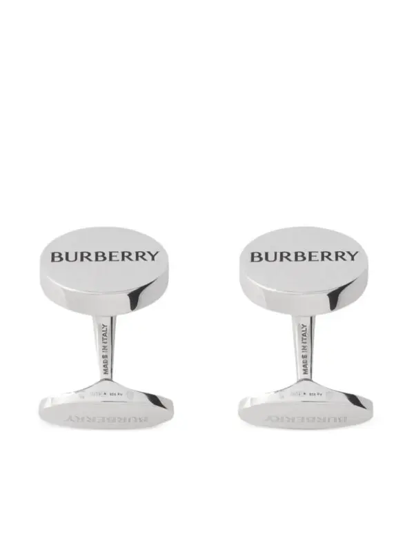 Burberry Logo-engraved Cufflinks - Silver