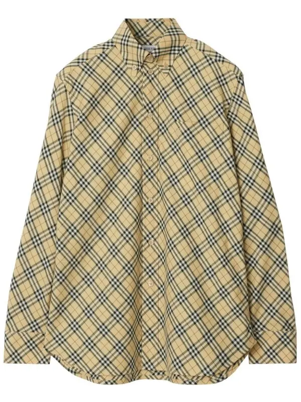 Burberry Check-pattern Cotton Shirt - Neutrals