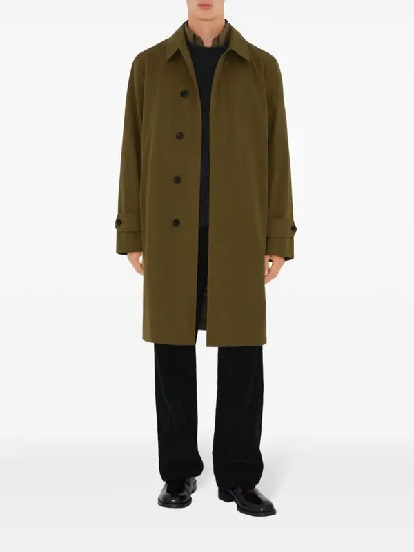 Burberry Gabardine Car Coat - Green