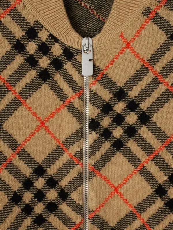Burberry Cashmere Checkered Cardigan