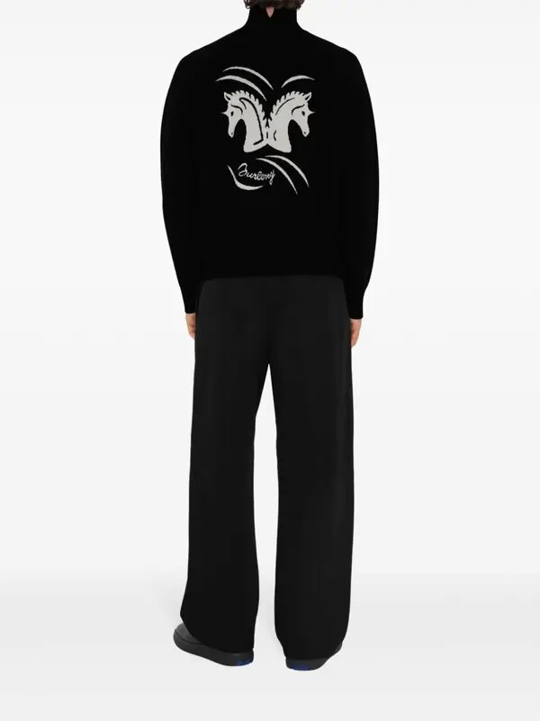 Burberry Equestrian Intarsia Knit Jacket