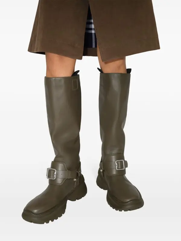 Burberry Leather Stomp Knee-high Boots