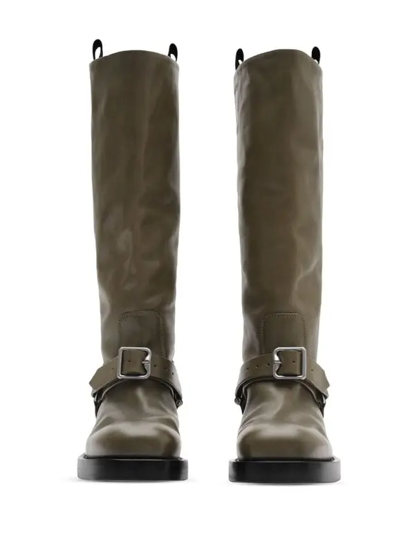 Burberry Leather Knee-high Boots - Brown