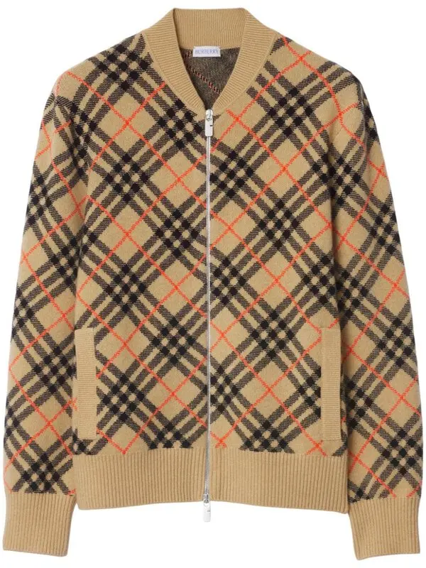 Burberry Cashmere Check Cardigan