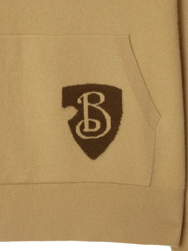 Burberry Intarsia-knit Logo Wool-blend Hoodie