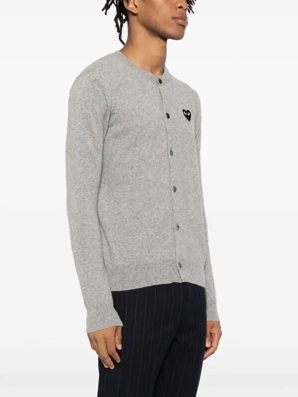 Play Comme Des Garcon Wool Cardigan