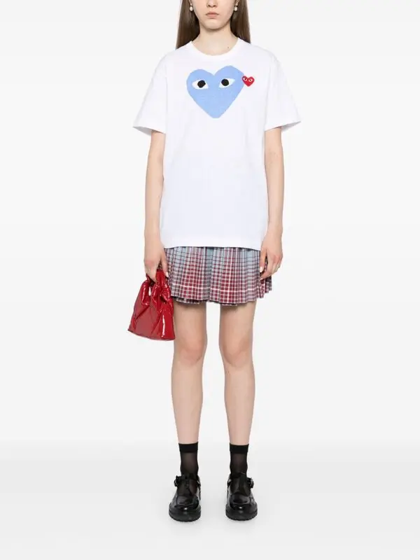 Play Comme Des Garcon Signature Heart T-shirt - White