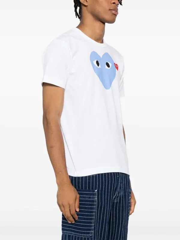 Play Comme Des Garcon Signature Heart T-shirt - White
