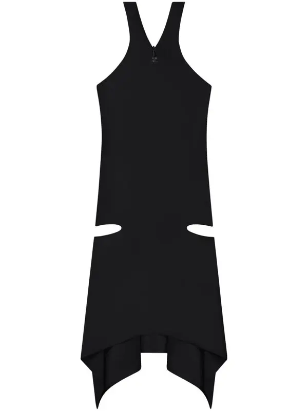 COURREGES Criss-cross Jersey Mini Dress - Black