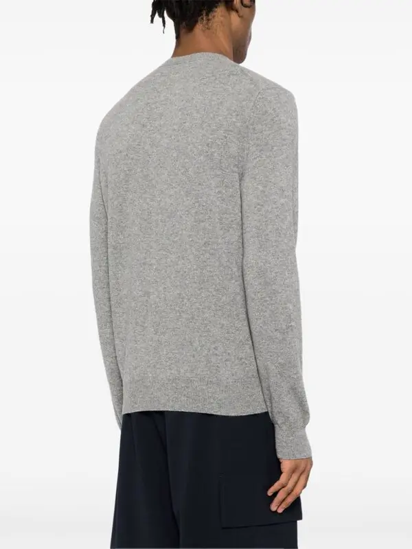 Play Comme Des Garcon Heart-patch Wool Cardigan - Grey