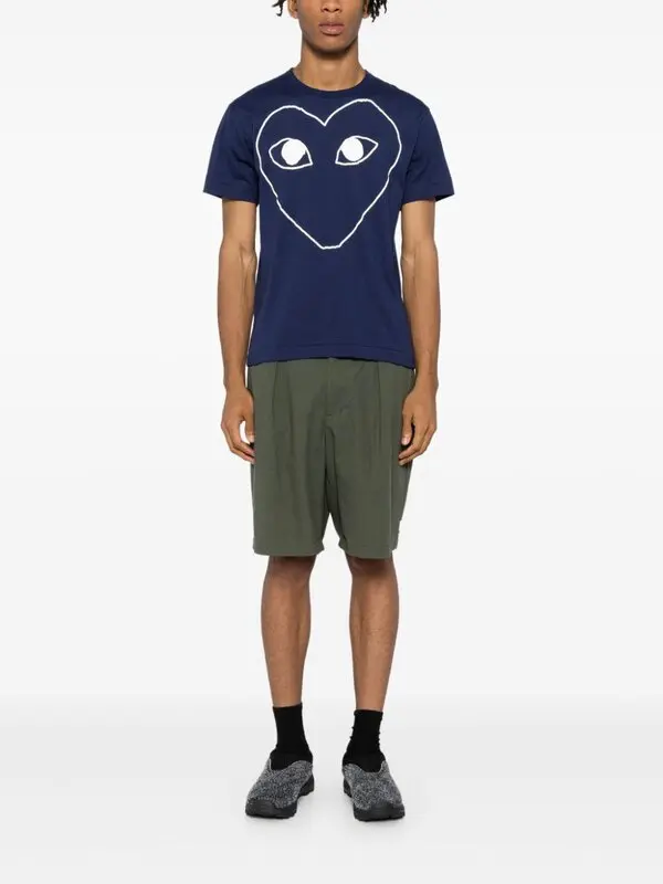 Play Comme Des Garcon Signature Heart T-shirt - Blue