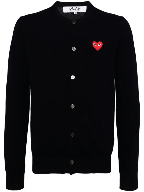 Play Comme Des Garcon Wool Cardigan