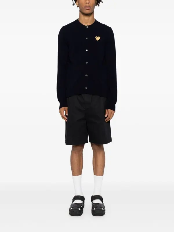 Play Comme Des Garcon Wool Cardigan - Blue