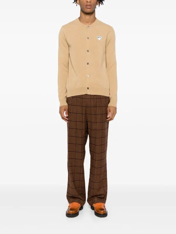 Play Comme Des Garcon Wool Cardigan - Neutrals