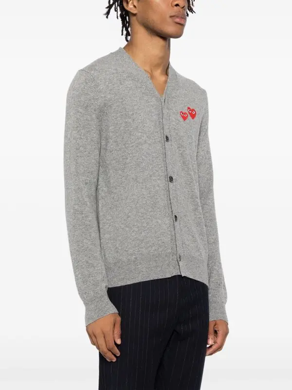 Play Comme Des Garcon Wool Cardigan
