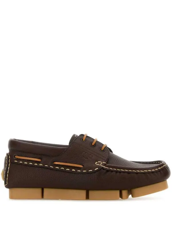 Fendi Leather Lace-up Loafers