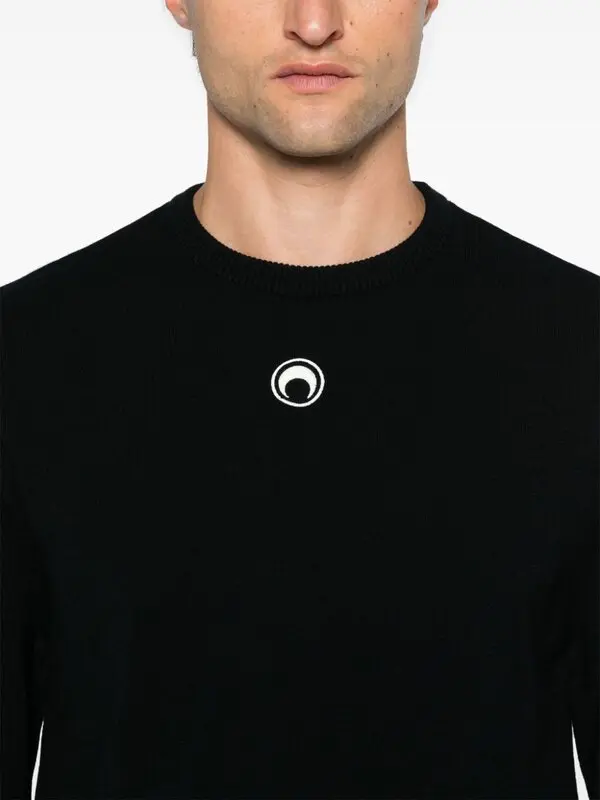 MARINE SERRE Crescent Moon Embroidered Sweater