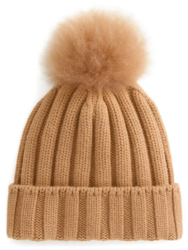 Woolrich Pompom Virgin Wool Beanie