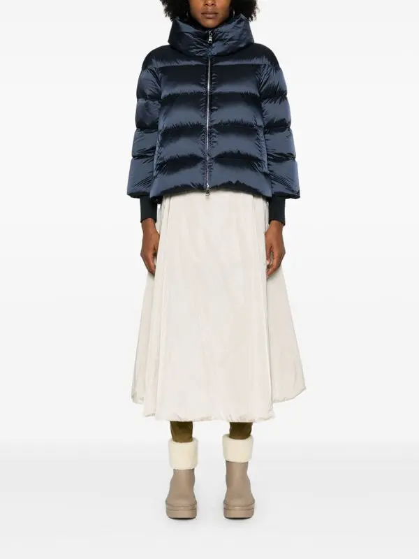 Add Quilted Puffer Jacket - Blue