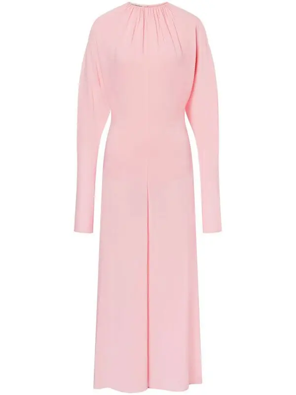 philosophy long sleeve dress Philosophy Di Lorenzo Serafini Gathered Long-Sleeve Dress In Pink - 52% Off