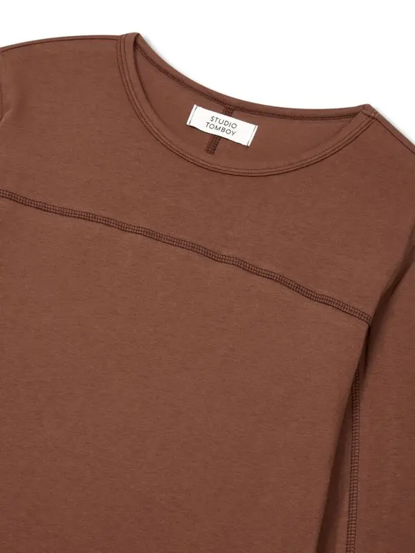 STUDIO TOMBOY Cotton T-shirt - Brown