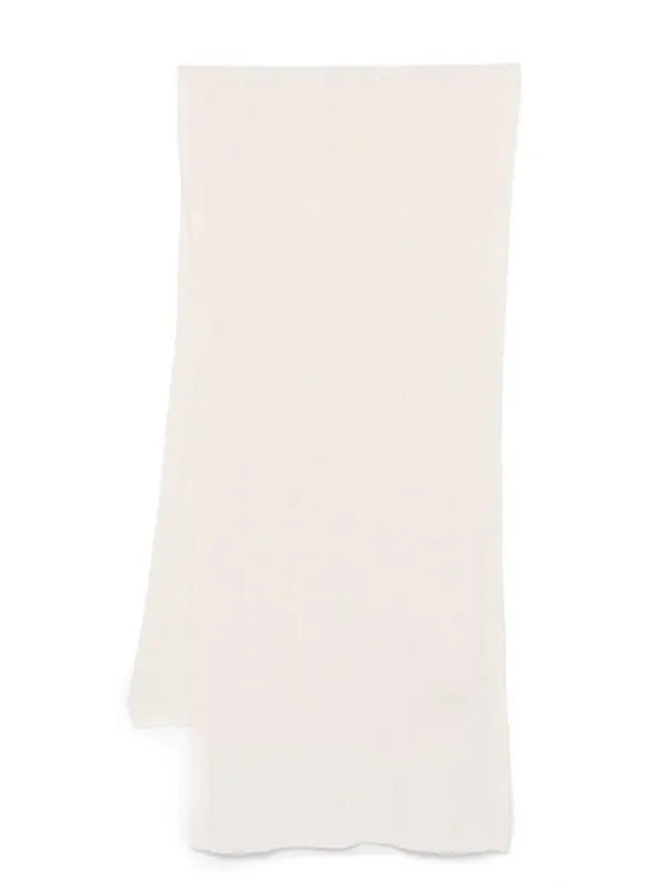 LADY ANNE Cable-knit Scarf - White