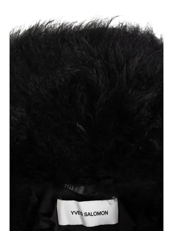 YVES SALOMON Fur Trimmed Trapper Hat