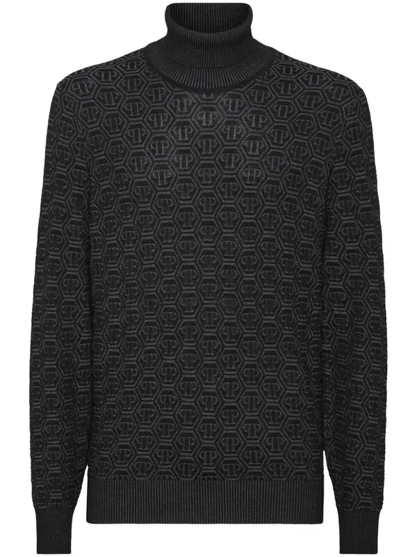 Philipp Plein Monogram Print Sweatshirt - Black