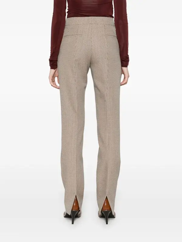 JIL SANDER Checked Tailored Trousers - Brown