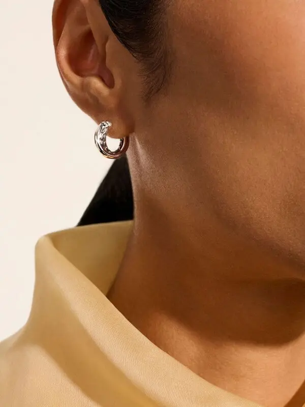 John Hardy Essentials Crossover Hoop Earrings