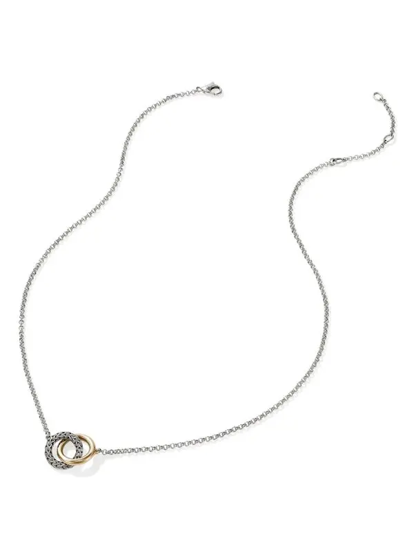 John Hardy 14kt Gold Jh Essential Linked Necklace - Silver