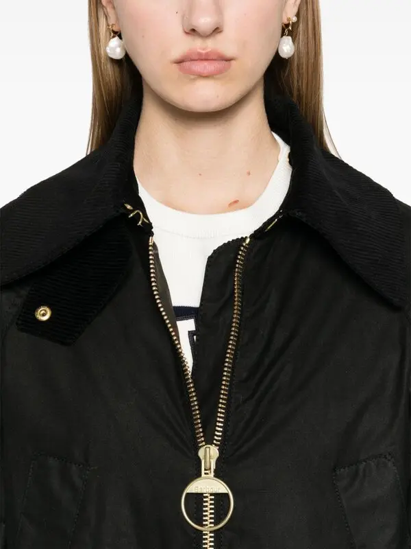 Barbour Allerston Waxed Cotton Coat - Black