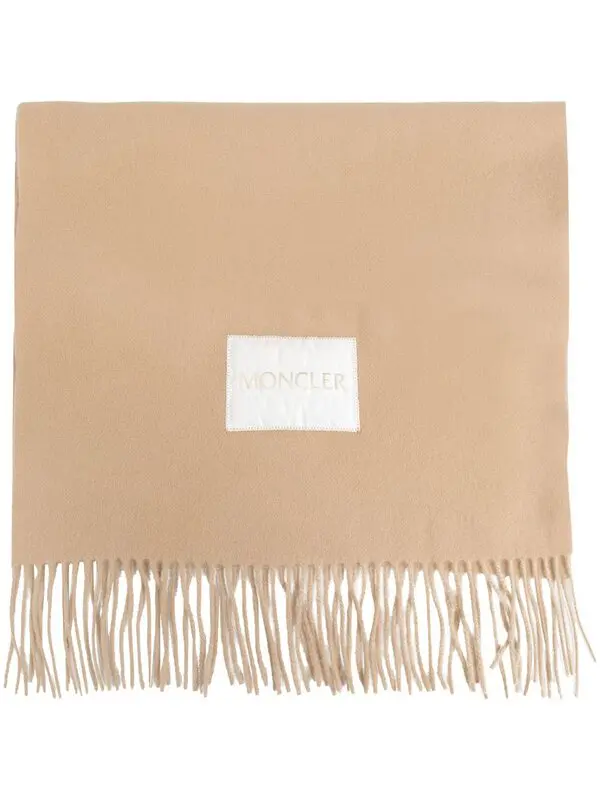 Moncler Logo-patch Scarf - Neutrals
