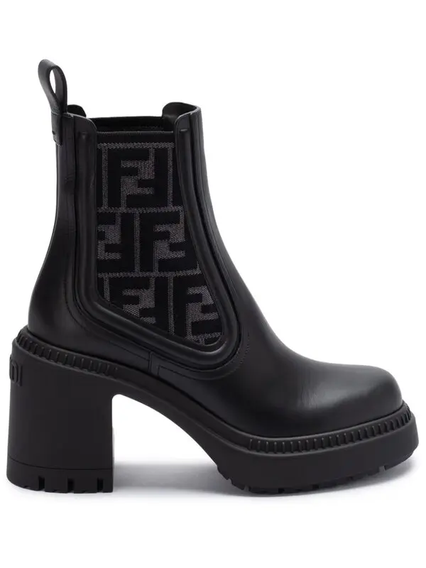 Fendi 65mm Monogram-detailed Boots