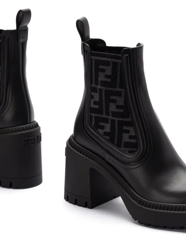 Fendi 65mm Monogram-detailed Boots