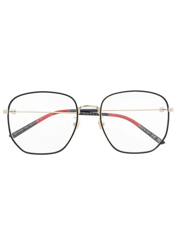 Gucci Oversized Frame Glasses - Gold